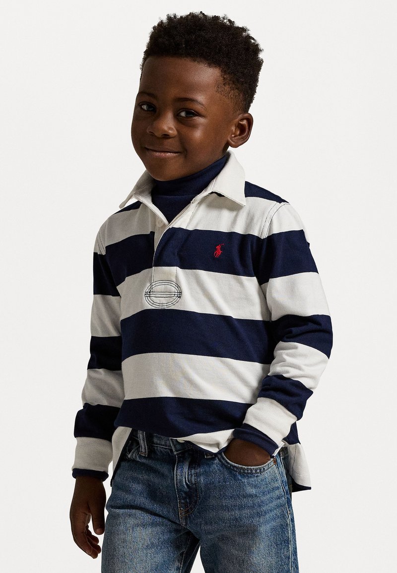 Polo Ralph Lauren THE ICONIC RUGBY SHIRT - Longsleeve - white/cruise ...