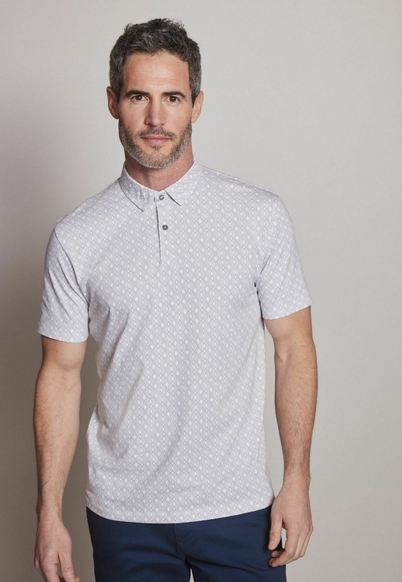 Next Bluză polo - white grey diamond/gri - Zalando.ro