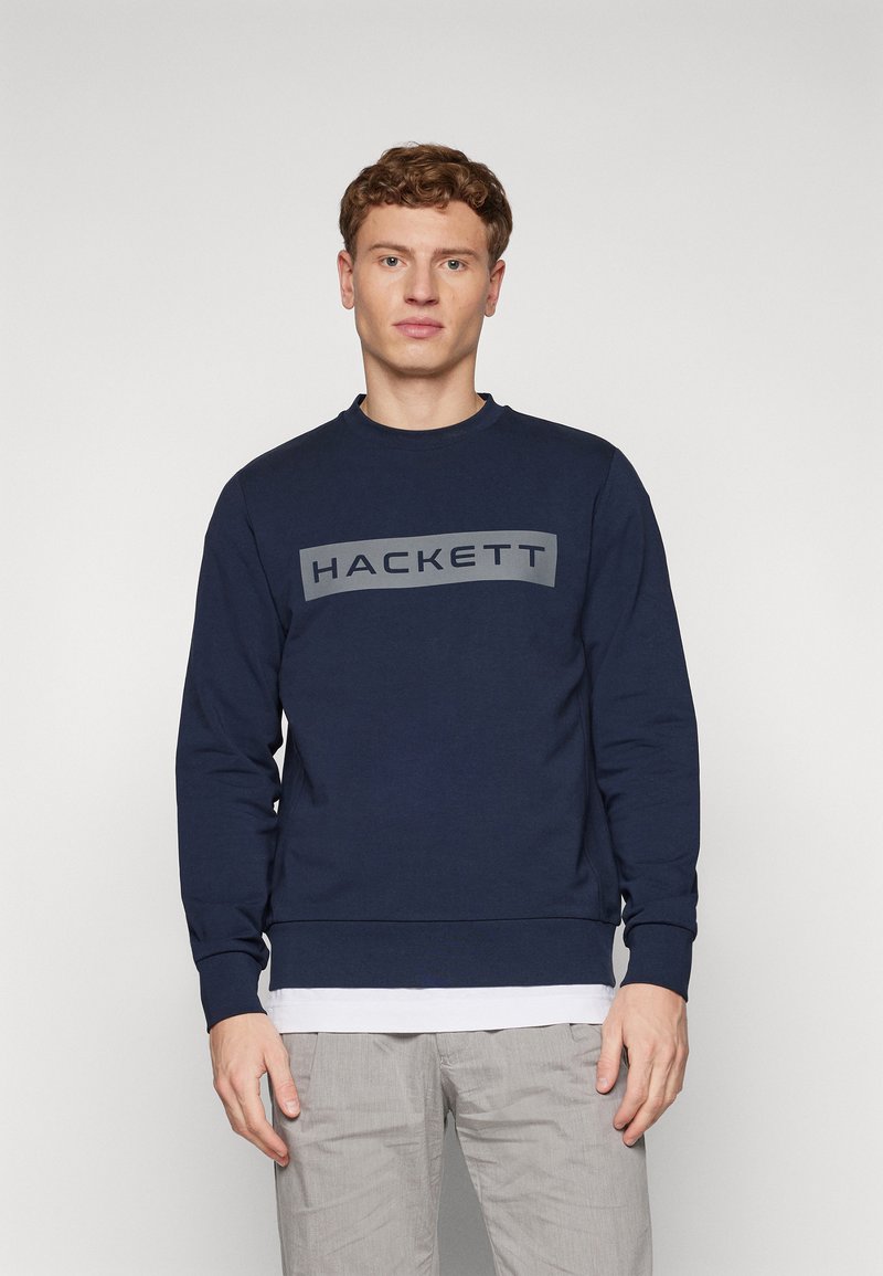 Hackett London ESSENTIAL CREW - Sweatshirt - navy/grey/gris - ZALANDO.FR