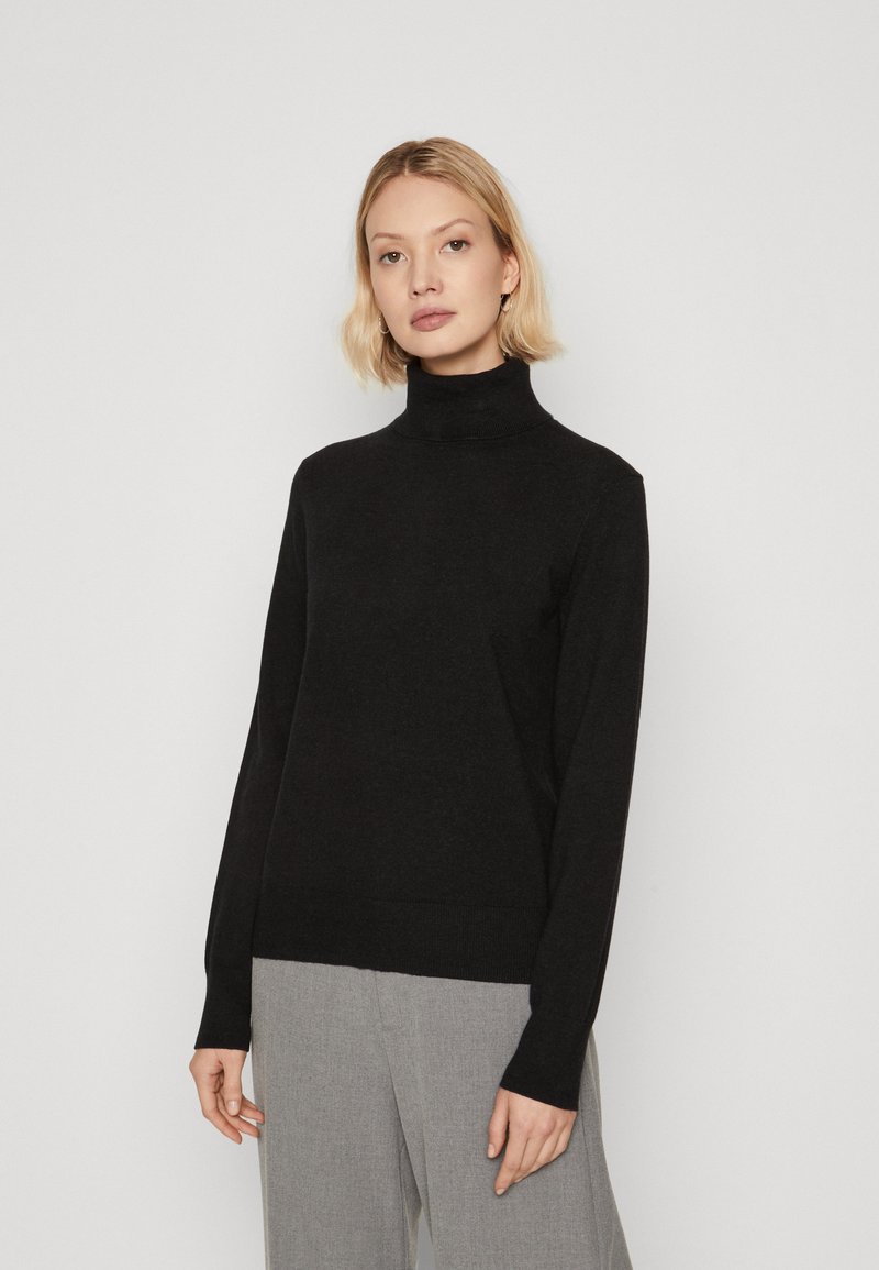 Marc O'Polo DENIM TURTLE NECK - Strickpullover - black/schwarz - Zalando.at