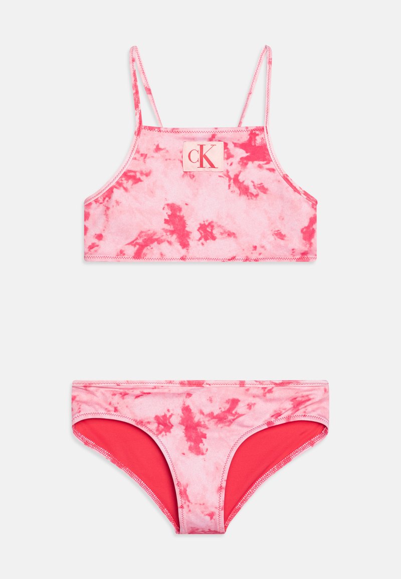 Calvin Klein Swimwear Bralette Print Set Bikinier Pinkpink Zalandodk