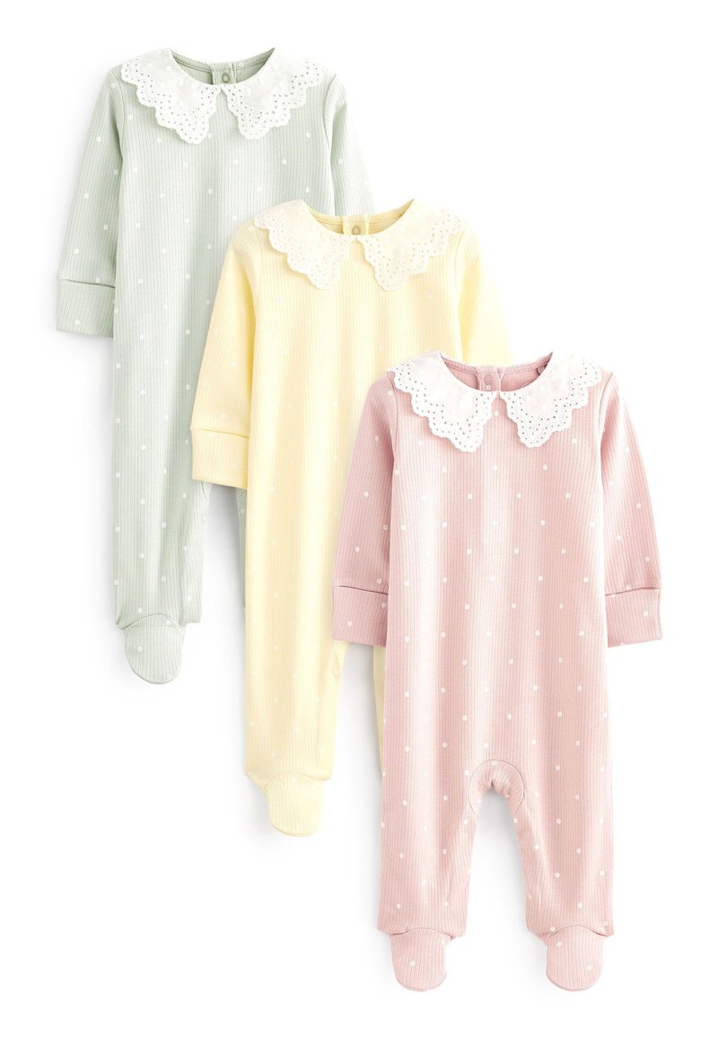Next BABY COLLARED SLEEPSUITS 3 PACK - Magamisriided - multi pastel ...