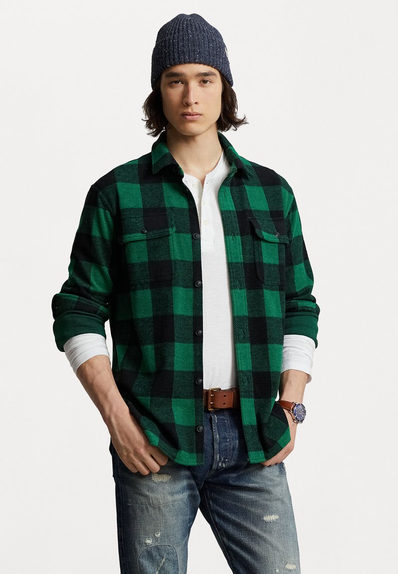 Polo Ralph Lauren CLASSIC FIT PLAID KNIT FLANNEL WORKSHIRT - Košile ...