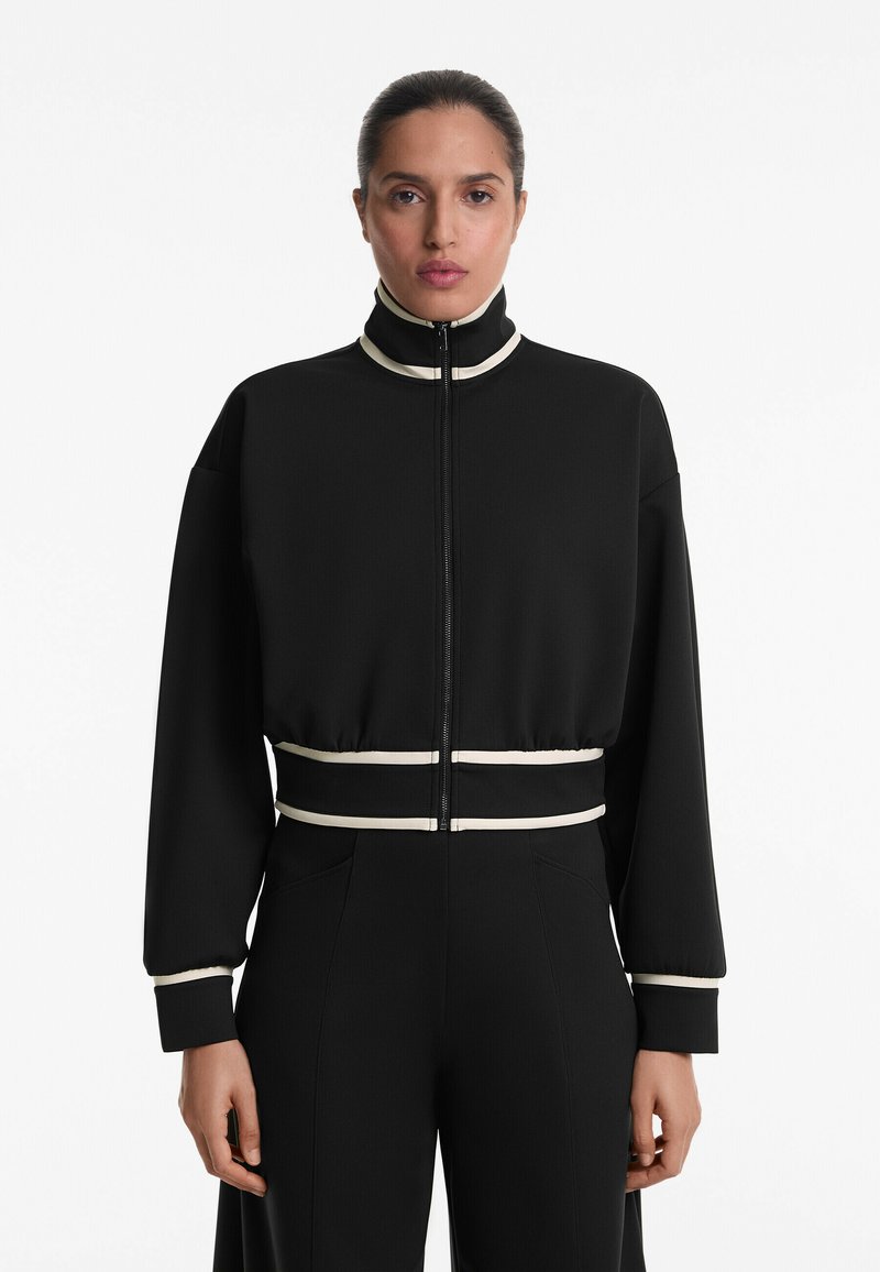 OYSHO NEOPRENE-EFFECT - Bomberjacke - black/schwarz - Zalando.at