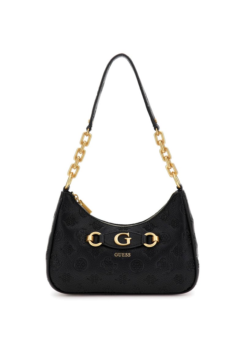Guess IZZY PEONY TOP ZIP - Handbag - black logo/black - Zalando.ie