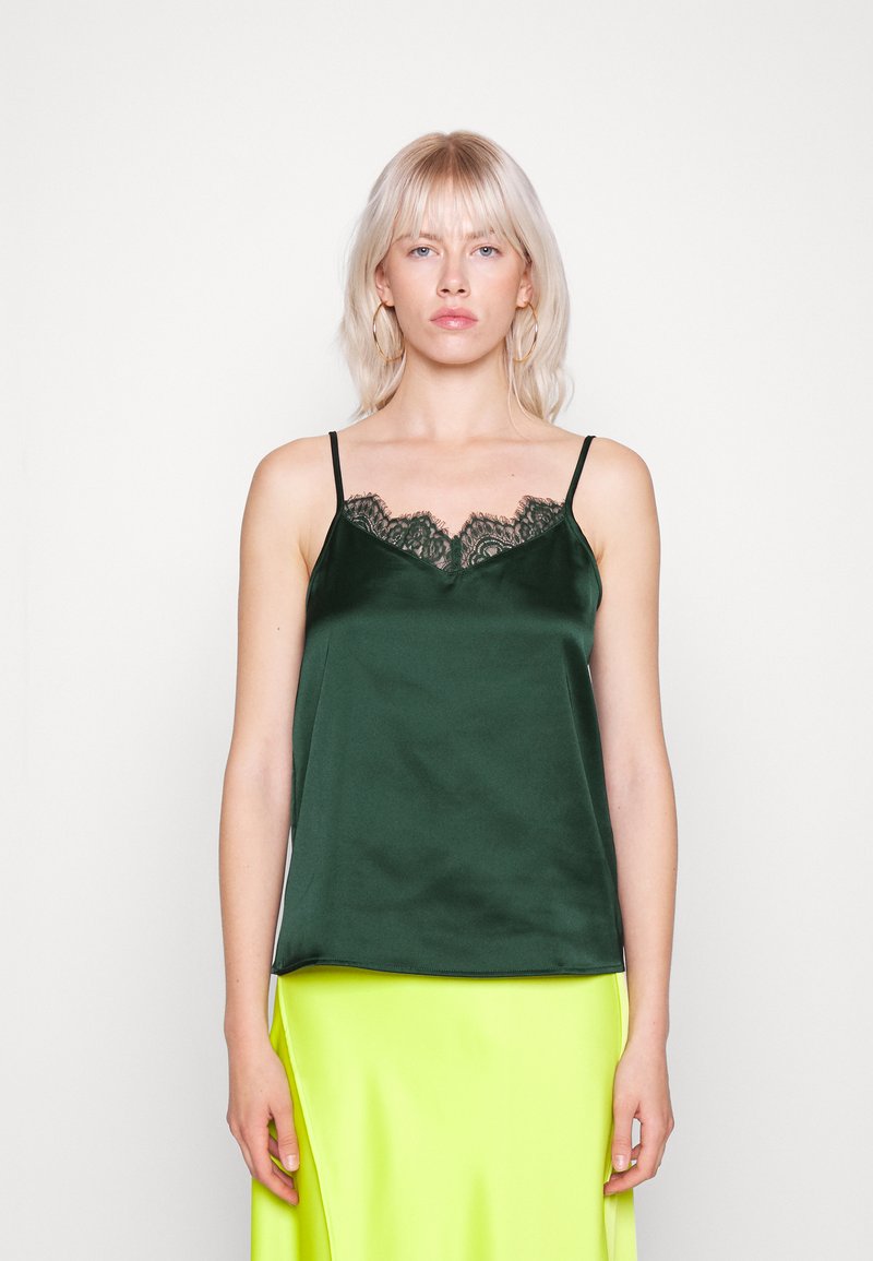 JDY HARPER SL SINGLET WVN - Linne - scarab/mörkgrön - Zalando.se