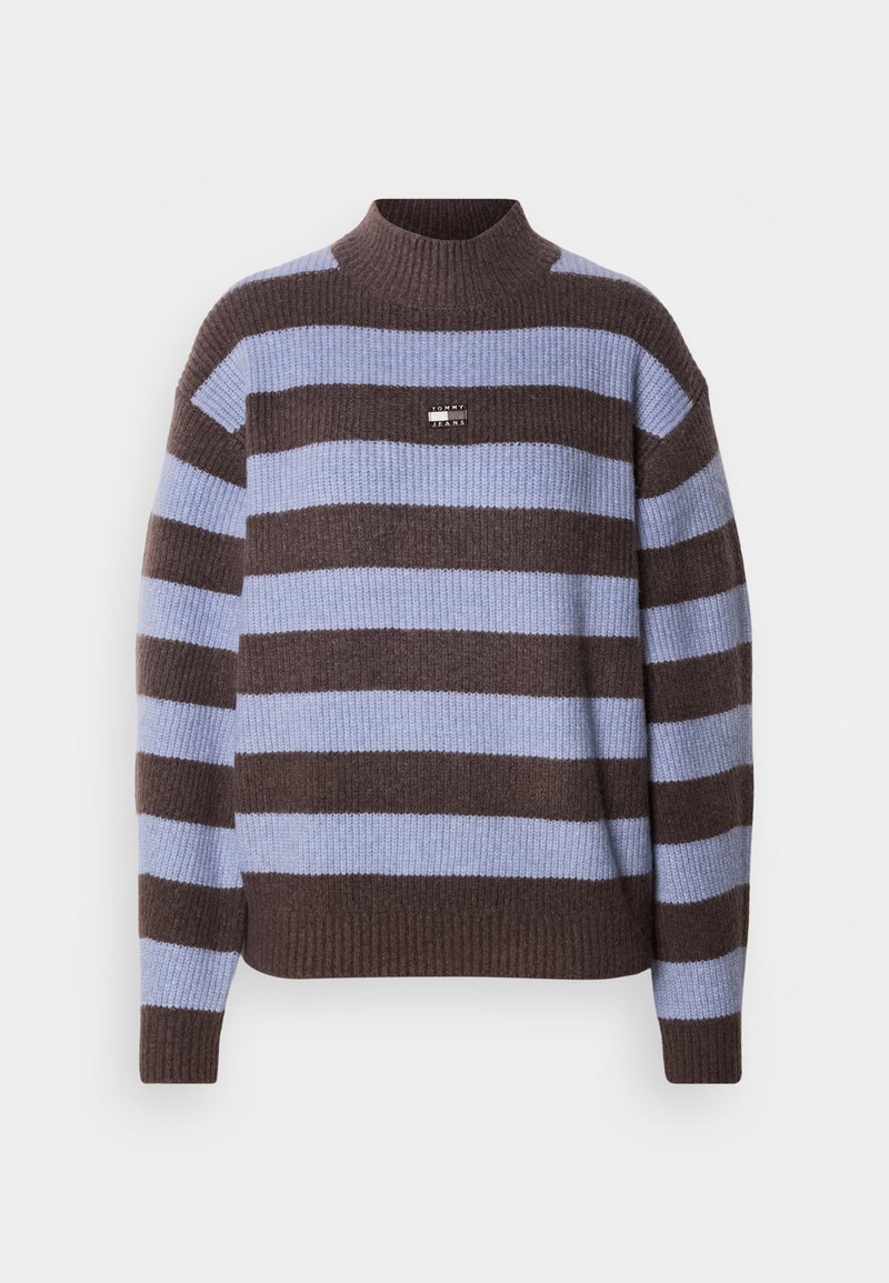 Tommy Jeans TOMMY BADGE RELAXED MOCK NECK JUMPER - Jumper - periwinkle ...
