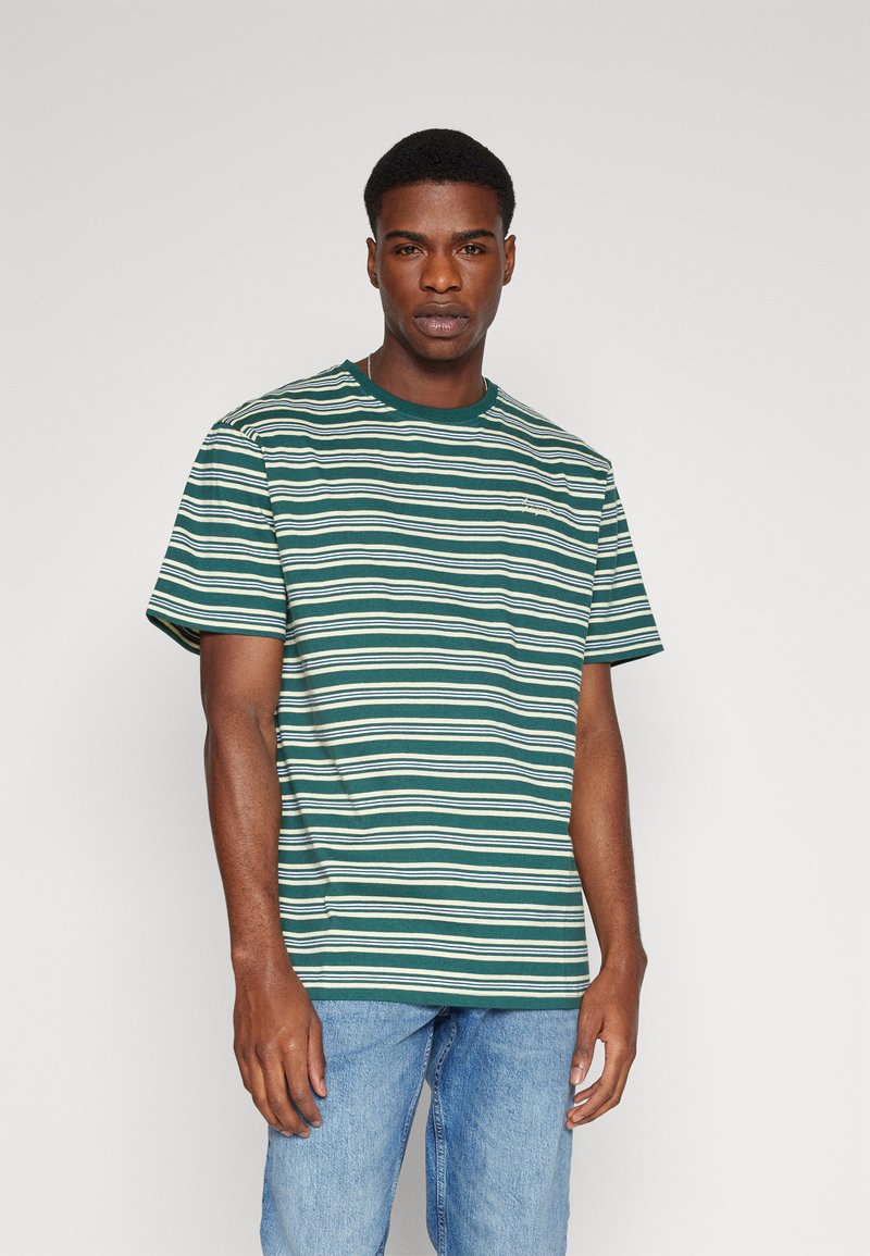 Denim Project FINE STRIPE BOXY TEE - T-Shirt print - june bug ...