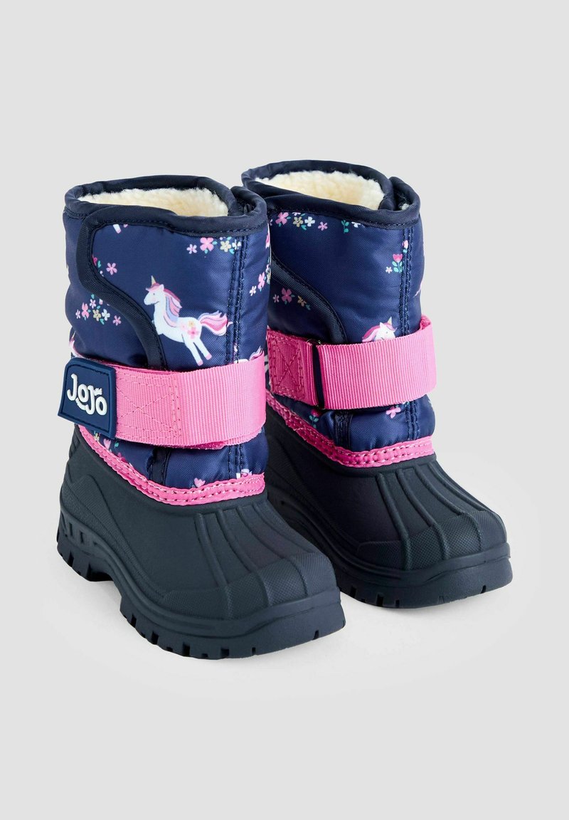 JoJo Maman Bébé REGULAR FIT - COSY SNOW - Lära-gå-skor - navy unicorn ...