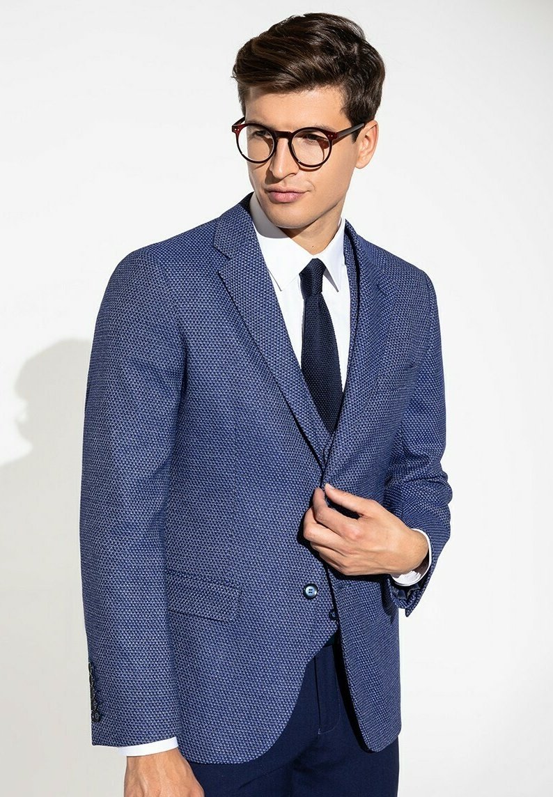 PAWO MONTGOMERY - Blazer jacket - blue - Zalando