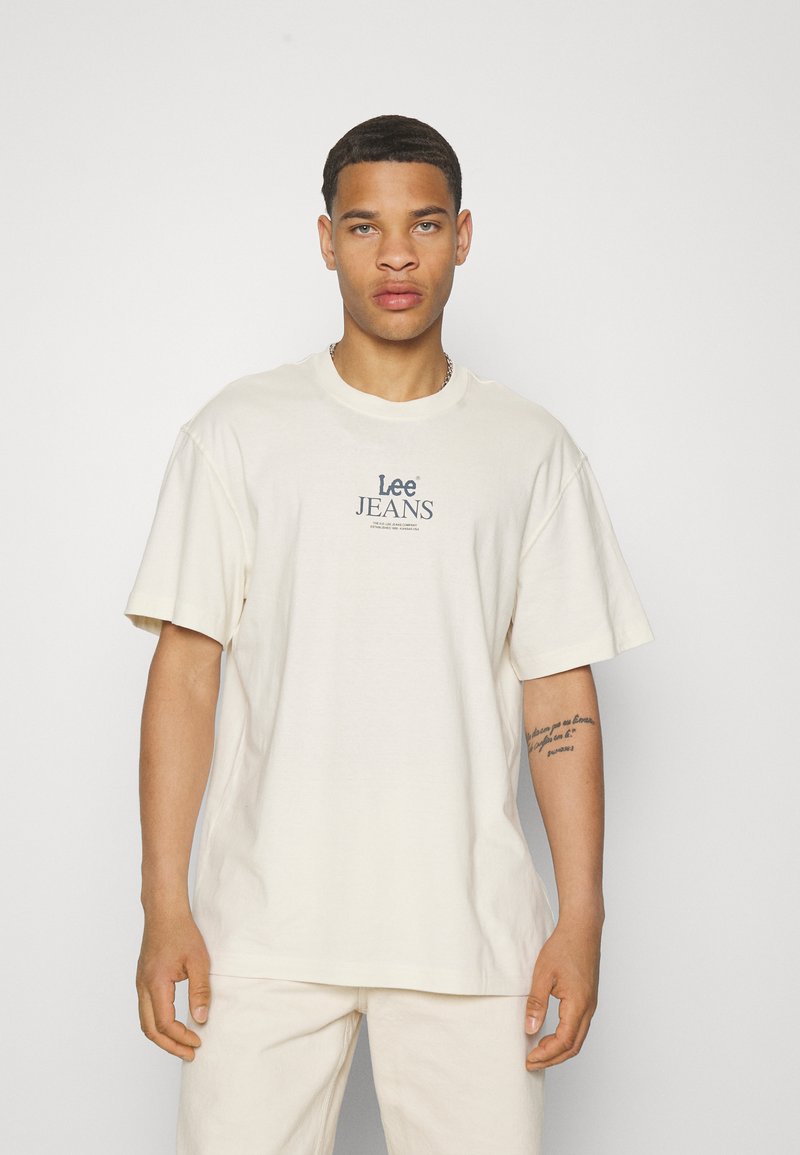 Lee LOGO LOOSE TEE - T-Shirt print - ecru/weiß - Zalando.at