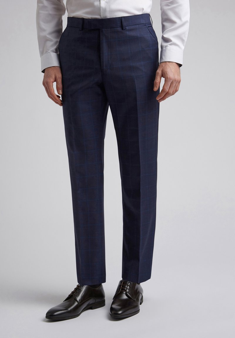 Ted Baker OVERCHECK - Pantaloni eleganti - navy/blu scuro - Zalando.it