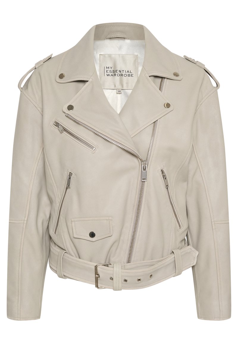 My Essential Wardrobe MWGILO - Leren jas - white retro wash/wit ...