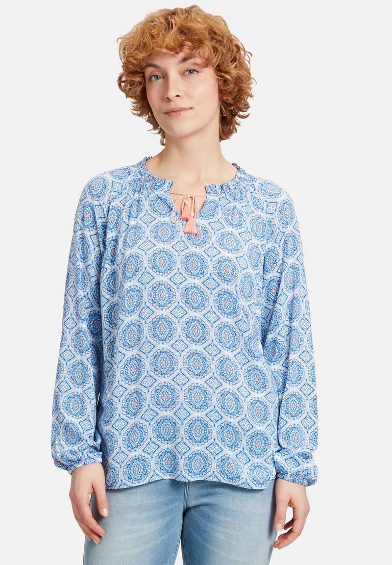 Cartoon CASUAL-MIT RAFFUNG - Bluse - cream rosé/hellblau - Zalando