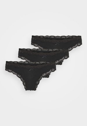 LASCANA 3 PACK - String - schwarz - Zalando.de