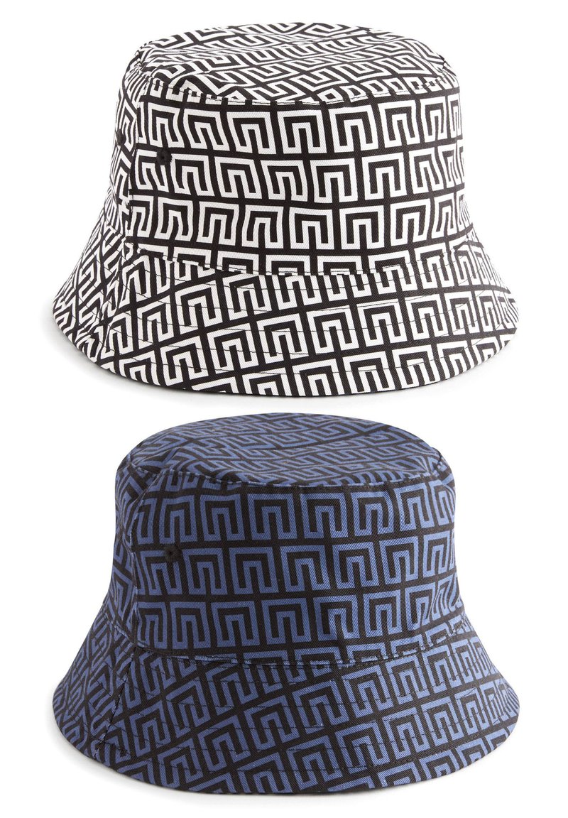 Next REVERSIBLE BUCKET HAT - Sombrero - navy blue/black monogram/negro ...