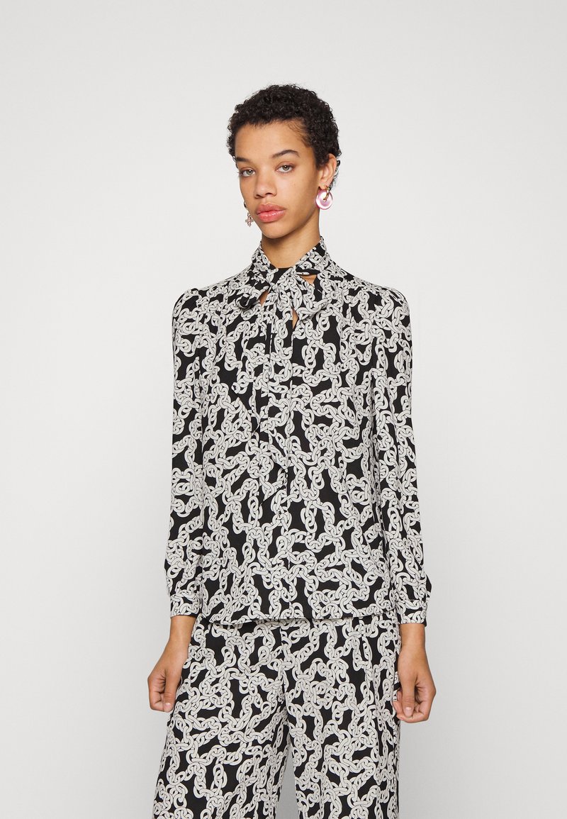 Diane von Furstenberg Blouse - crawling chain small black/black ...