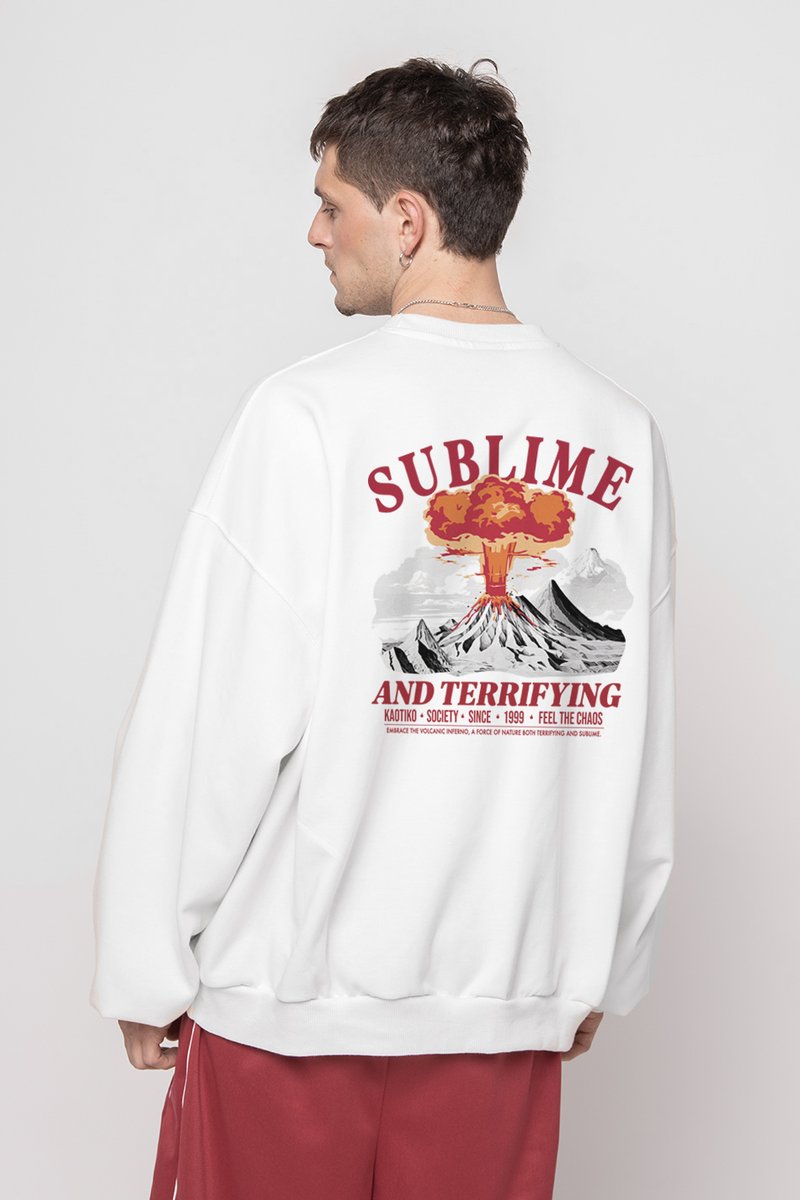 Kaotiko CREW SUBLIME UNISEX - Sweater - white/wit - Zalando.nl