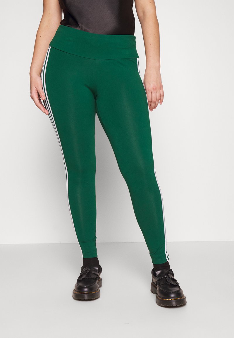 Adidas Originals Adicolor Classics 3 Stripes Leggings Plus Size Legging Dark Greenvert