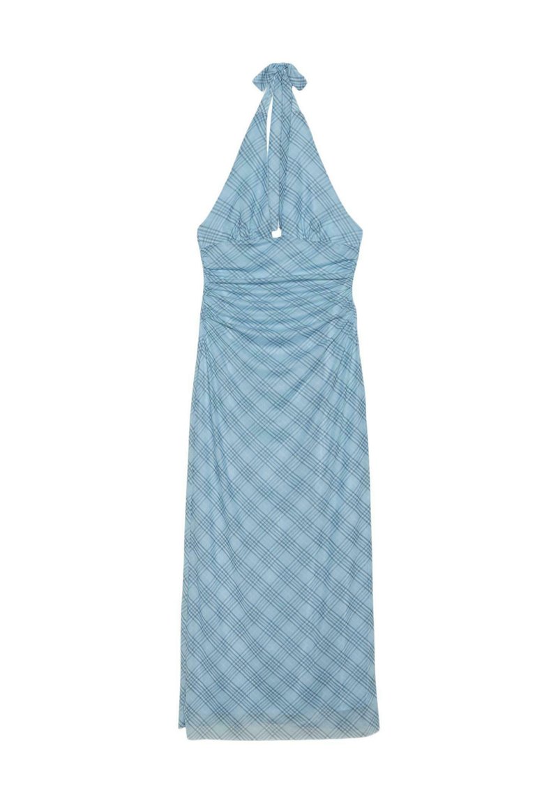 Stradivarius HALTER NECK BACKLESS MIDI DRESS - Maxikleid - light blue ...