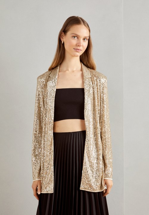 Next NEXT SEQUIN JACKET - Leichte Jacke - black/schwarz meliert ...