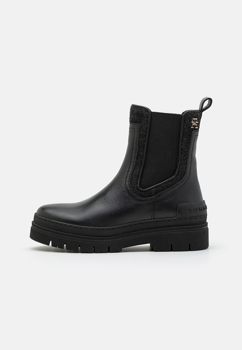 Tommy Hilfiger CHELSEA BOOTIE - Platform ankle boots - black - Zalando.ie