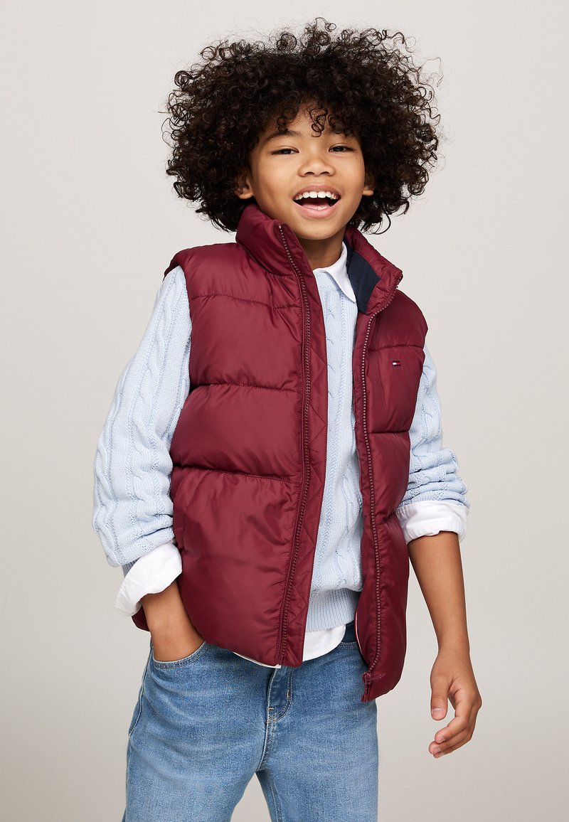 Tommy Hilfiger ESSENTIAL PADDED - Waistcoat - deep rouge/bordeaux ...