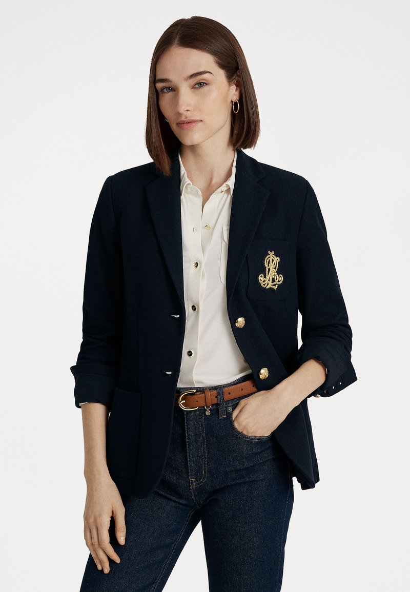 Lauren Ralph Lauren Petite ANFISA LINED JACKET - Blazer - navy/azul ...