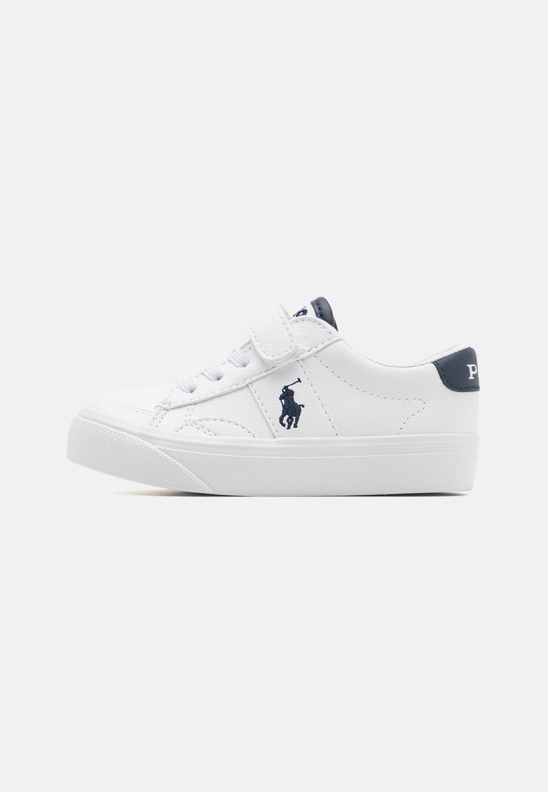 Polo Ralph Lauren RYLEY UNISEX - Baskets basses - white tumbled/navy ...