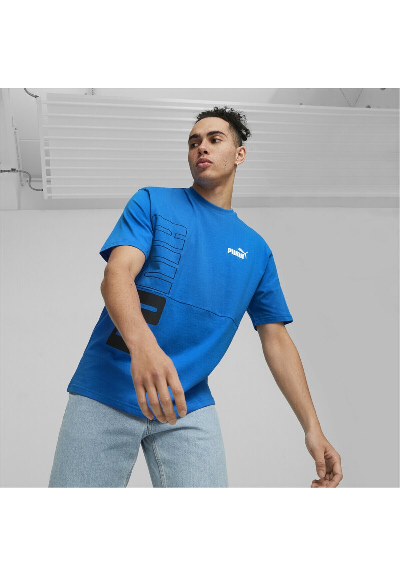 Puma POWER COLORBLOCK - T-Shirt print - racing blue/blau - Zalando.de