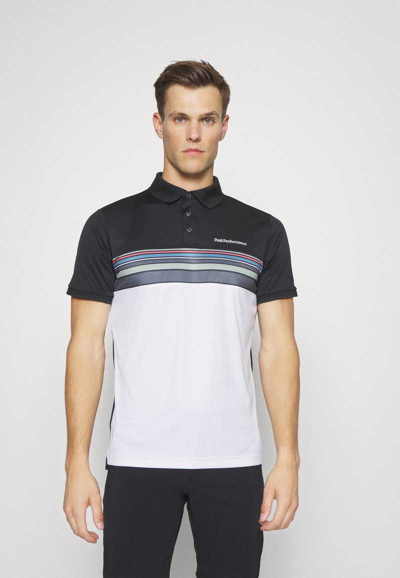Peak Performance PLAYER PRINT - Poloshirt - white/schwarz - Zalando.de
