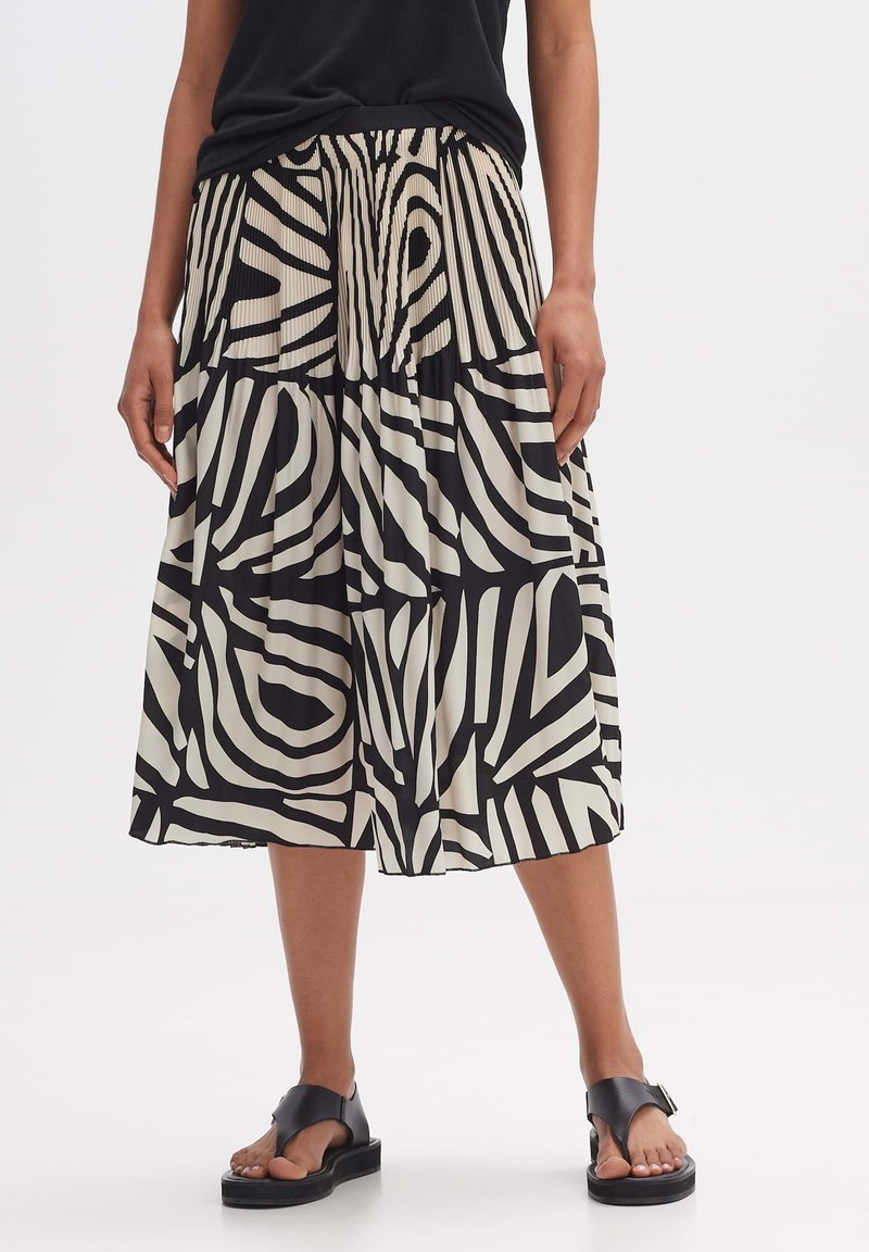 OPUS RIBANE DESERT - Jupe plissée - black/noir - ZALANDO.FR