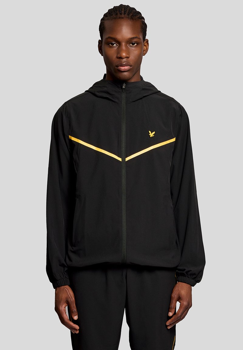 Lyle & Scott LIGHT STRIPED TRACK - Training jacket - z jet black/black ...