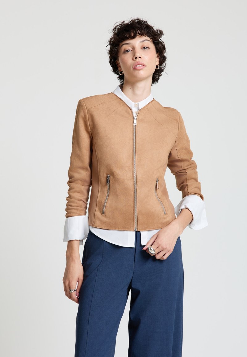 Calliope Faux leather jacket - biscotto/cognac - Zalando