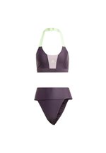 adidas Sportswear COLORBLOCK SET - Swimsuit - aurora black preloved fig ...