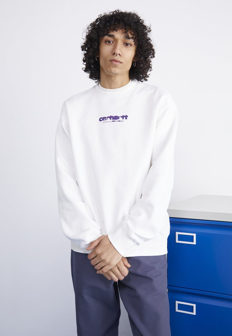 Carhartt WIP INK BLEED - Sudadera - white/tyrian/blanco - Zalando.es