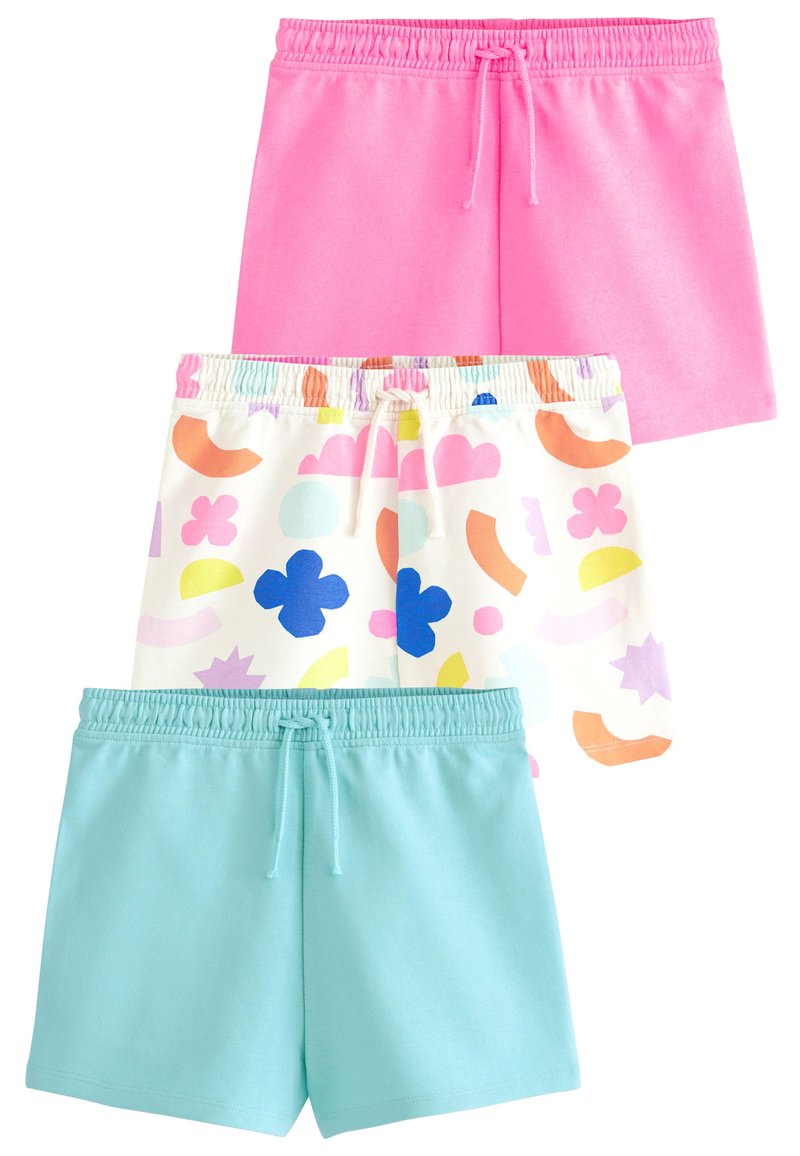 Next 3 PACK - Shorts - blue pink abstract shape print/blue - Zalando