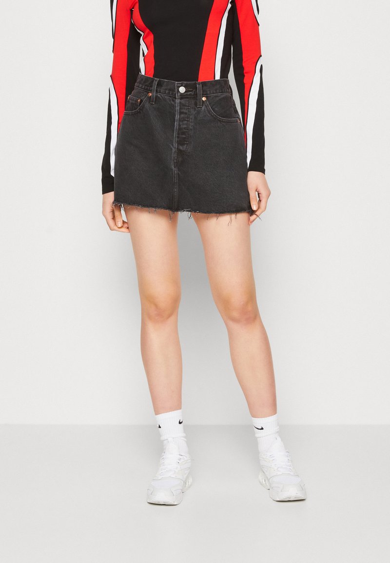 Levi's® ICON SKIRT - Jeansrock - there's a storm coming/black denim ...