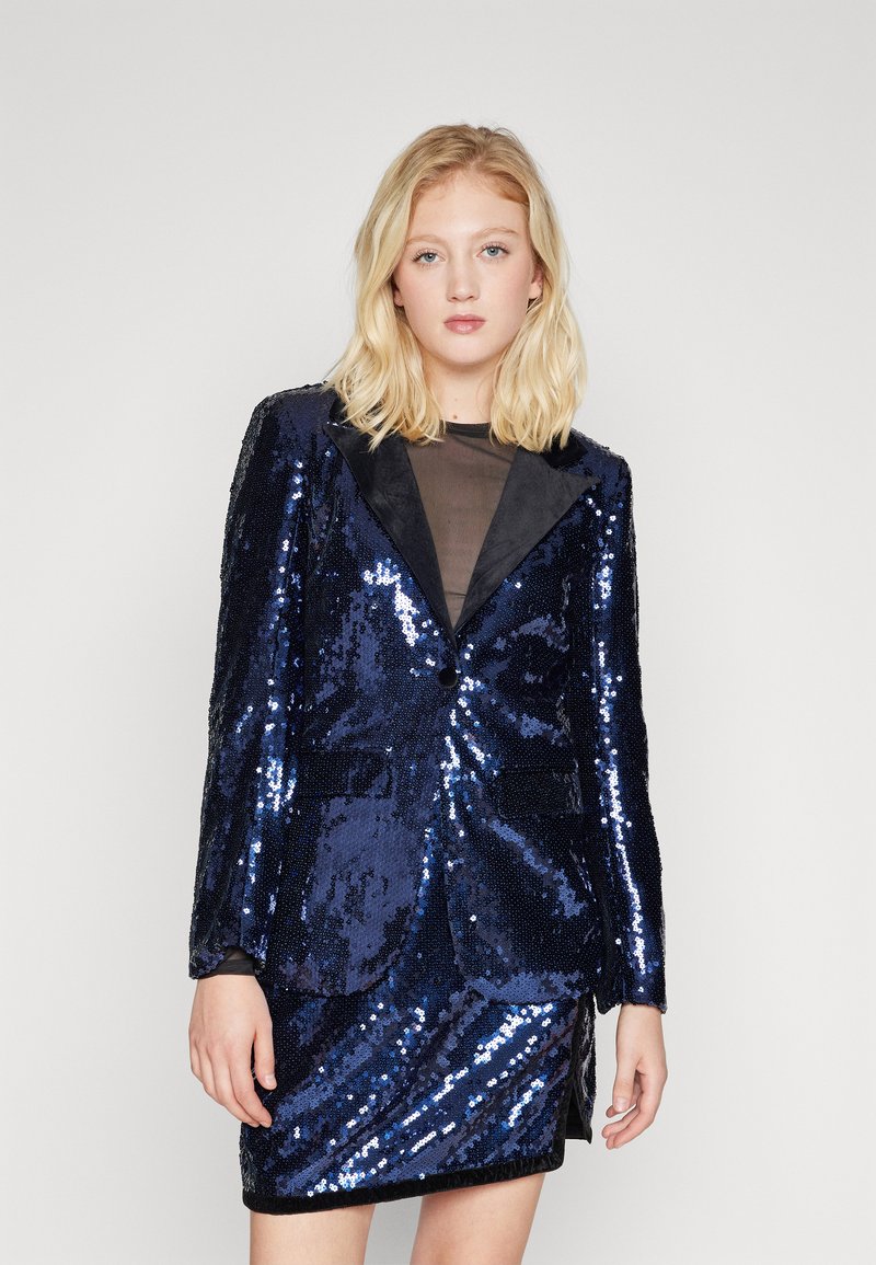 Sister Jane MARIANA FLOWERS SEQUINS - Sacou - navy/bleumarin - Zalando.ro