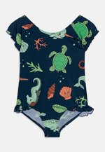 Lindex SWIMSUIT SLEEVE OCEAN - Swimsuit - dark dusty blue/blue - Zalando