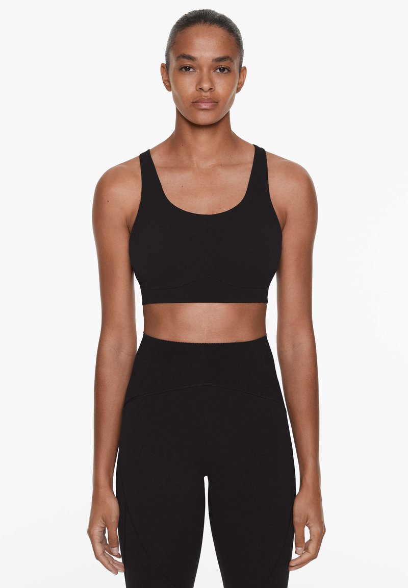 OYSHO COMPRESSION - Sports-BH'er med høj støtte - black/sort - Zalando.dk