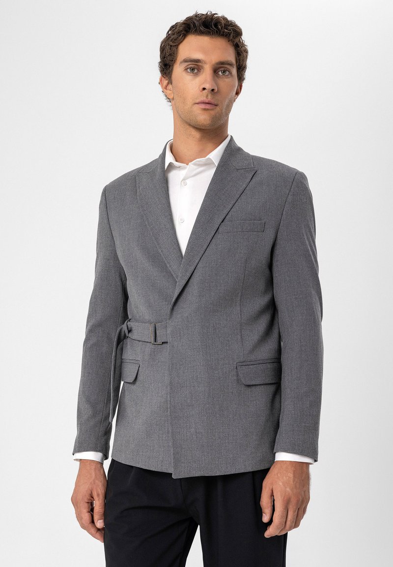 Antioch BELT DETAILED - Sacou - grey/gri - Zalando.ro
