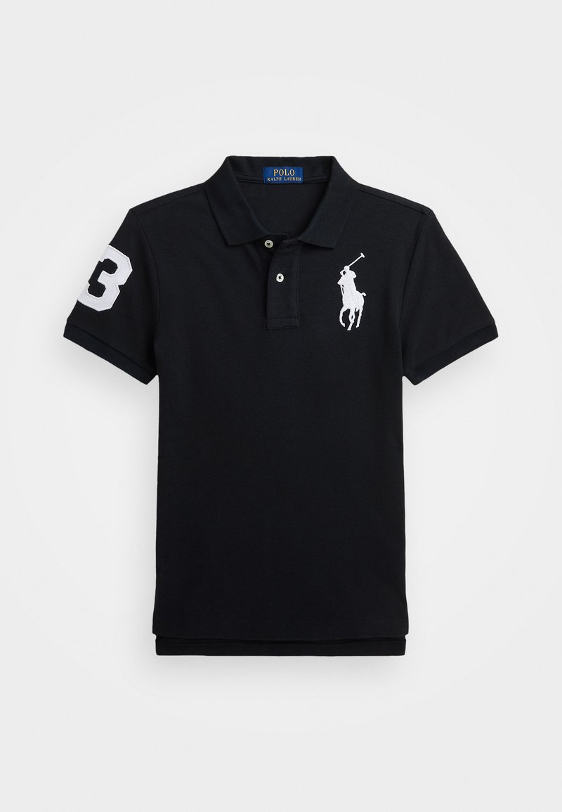 Polo Ralph Lauren SLIM FIT COTTON MESH POLO - Poloshirt - black/schwarz ...