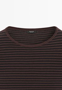 Massimo Dutti STRIPED CREW NECK - Jumper - dark brown - Zalando.co.uk
