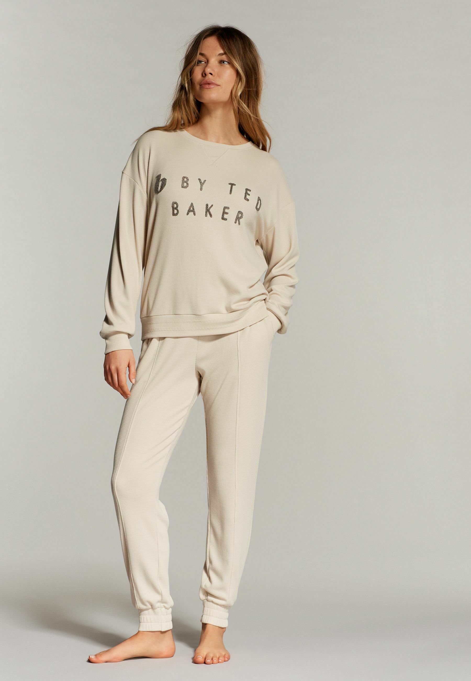 B by Ted Baker WAFFLE CREW SET REGULAR FIT Pyjama set cream beige Zalando