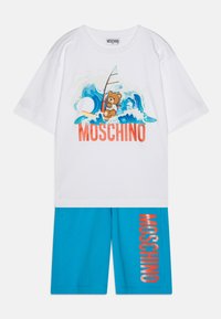 MOSCHINO SET - Shorts - white/ocean blue/white - Zalando