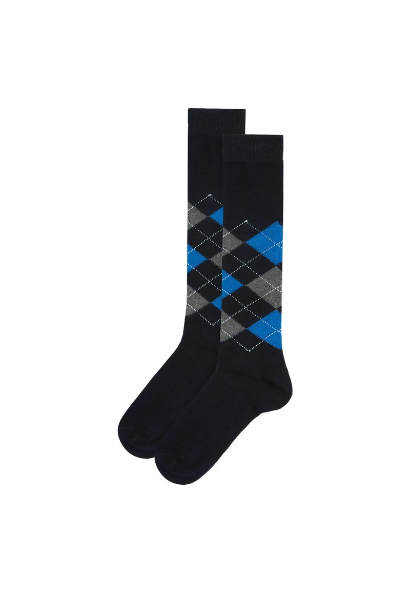Intimissimi Knee high socks - blau rombi intarsio blu scuro denim/dark ...