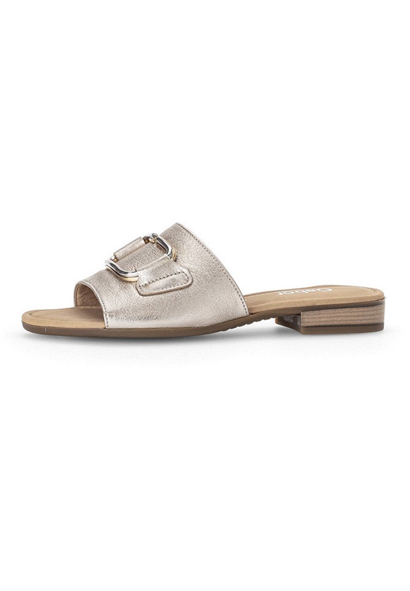 Gabor Comfort Pantolette flach - beige/goldfarben - Zalando.de