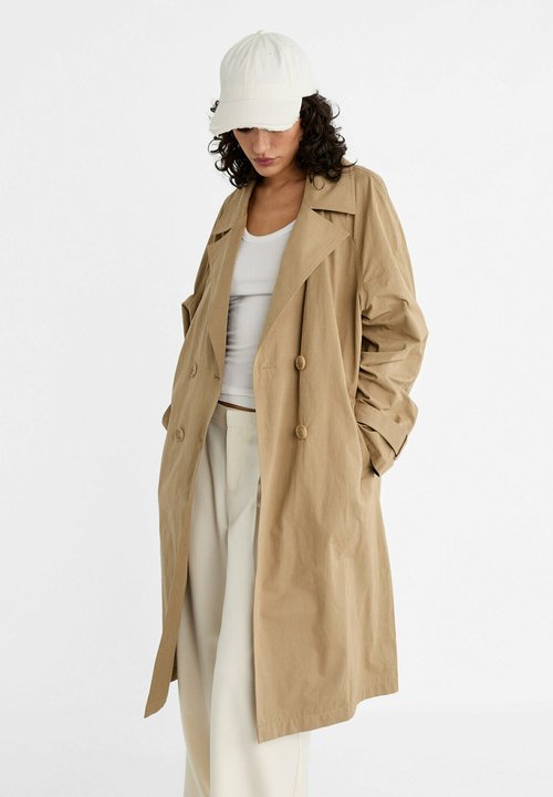 PULL&BEAR BASIC - Trench - beige - ZALANDO.BE
