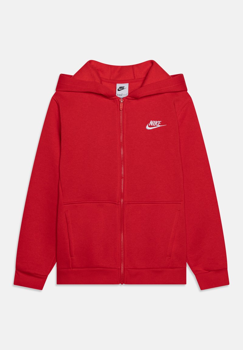 Nike Sportswear CLUB UNISEX - Zip-up sweatshirt - university red/red ...